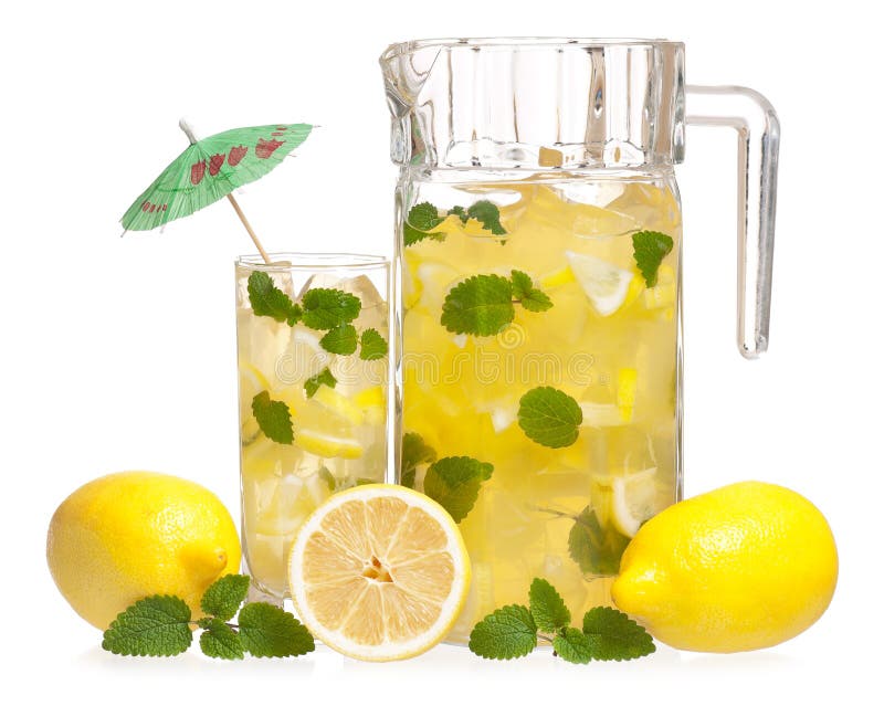 Pitcher of Ice Tea and Lemons Stock Photo - Image of thirsty, pitcher ...