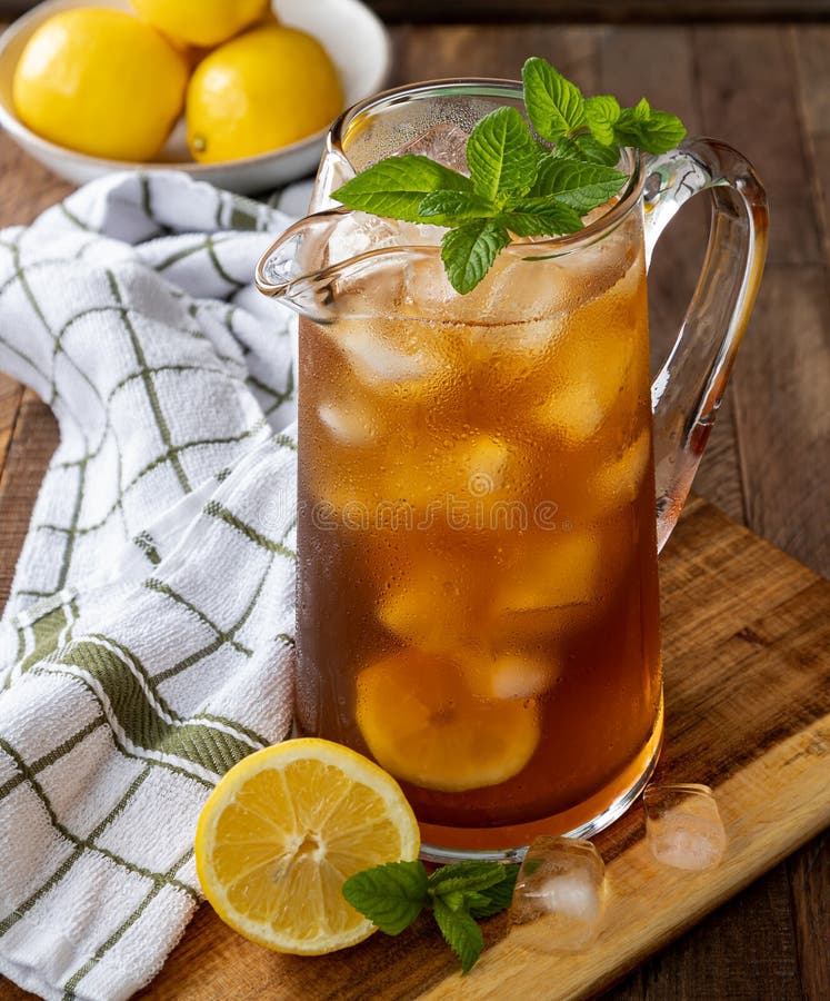 Pitcher of Iced Tea stock photo. Image of full, nutrition - 735886