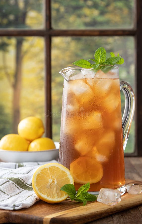 Pitcher of Iced Tea stock photo. Image of full, nutrition - 735886