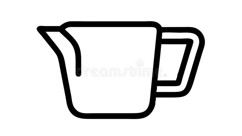 Pitcher Jug Outline Kitchenware Vector Icon, Vector Design Generative ...