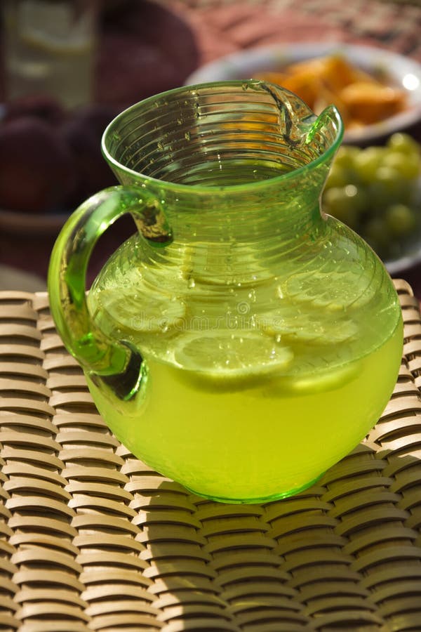 Pitcher of lemonade. stock image. Image of lemonade, vertical - 2051717