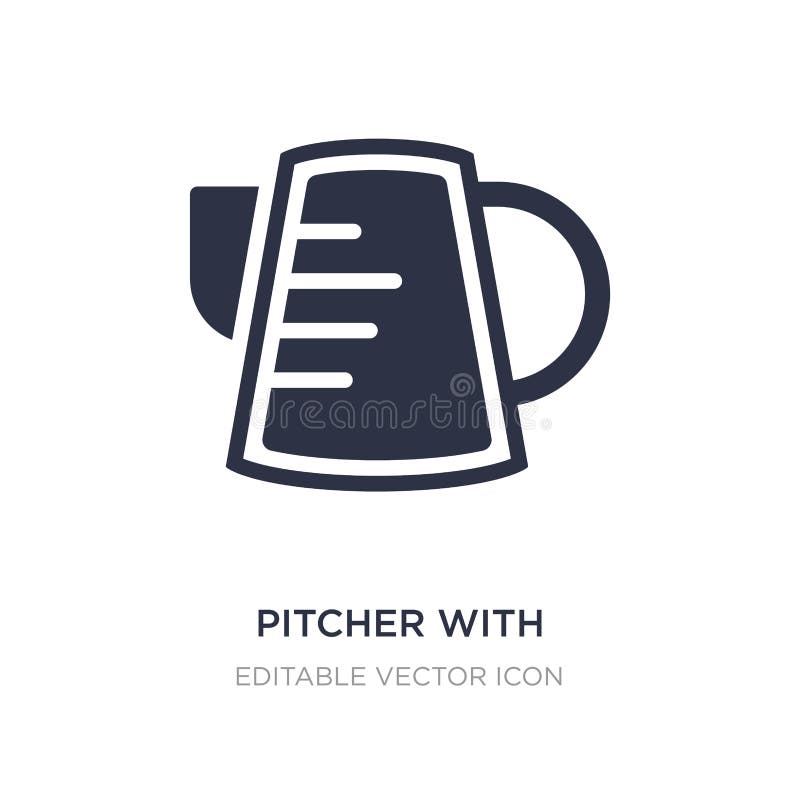 Pitcher with Levels Icon on White Background. Simple Element ...