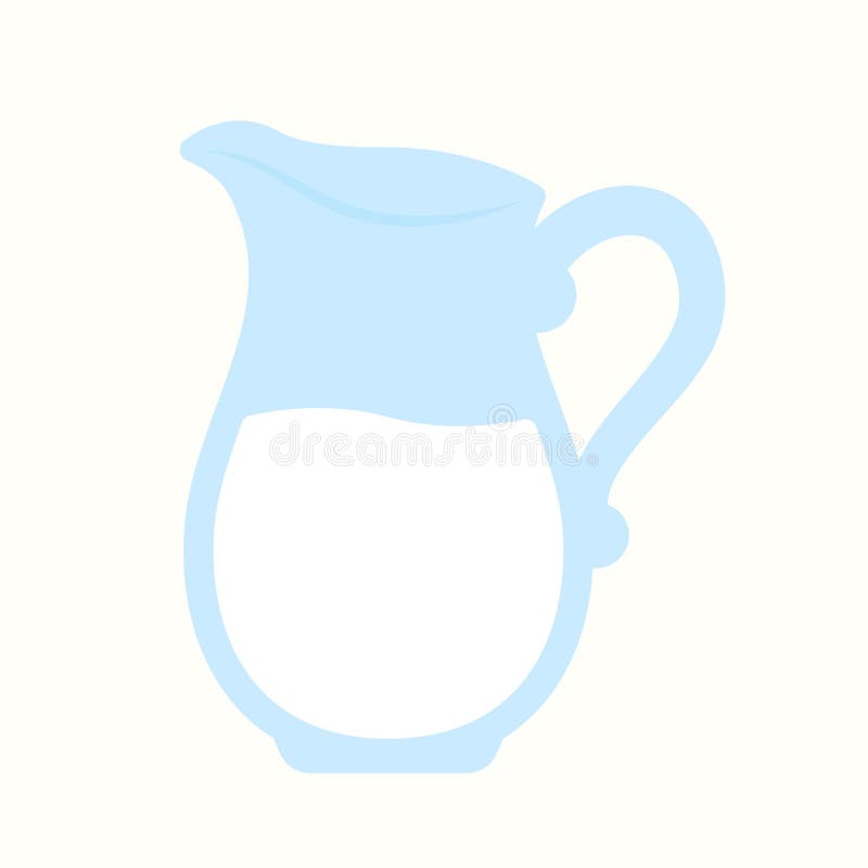 Pitcher with Milk Icon stock vector. Illustration of baby - 333684779