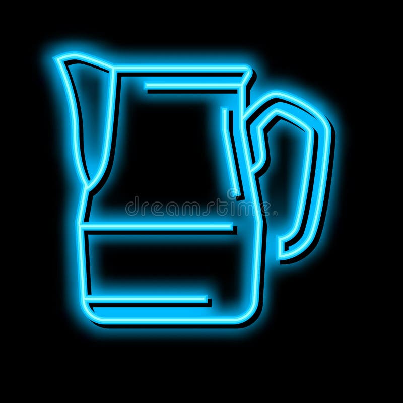 Pitcher Utensil Neon Glow Icon Illustration Stock Vector - Illustration ...