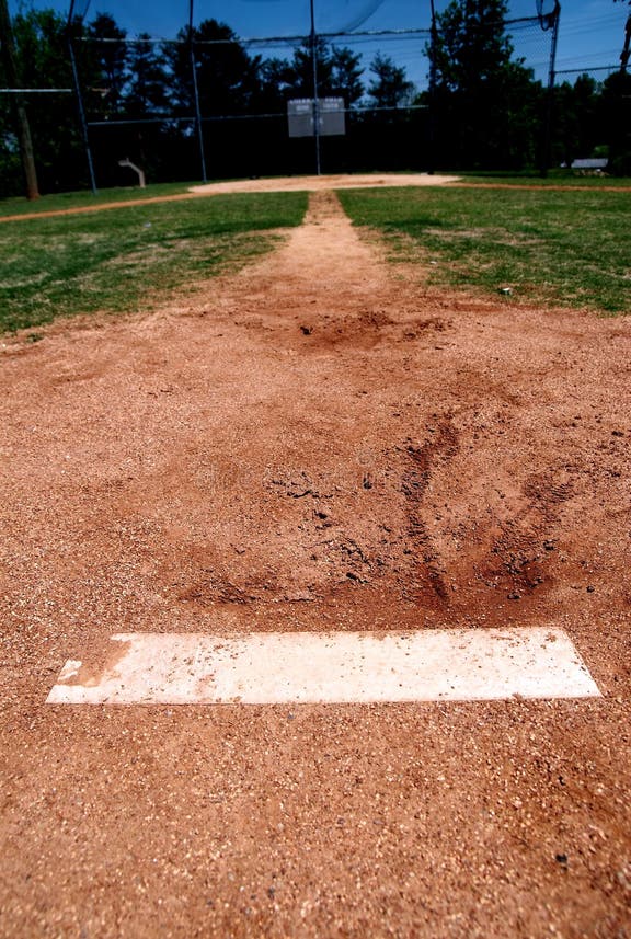Pitchers Mound on Baseball Field Stock Image - Image of game ...