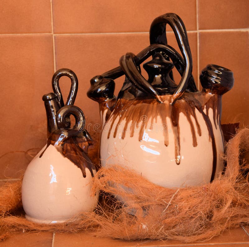 Pitchers. stock image. Image of water, ceramics, drops - 82245221