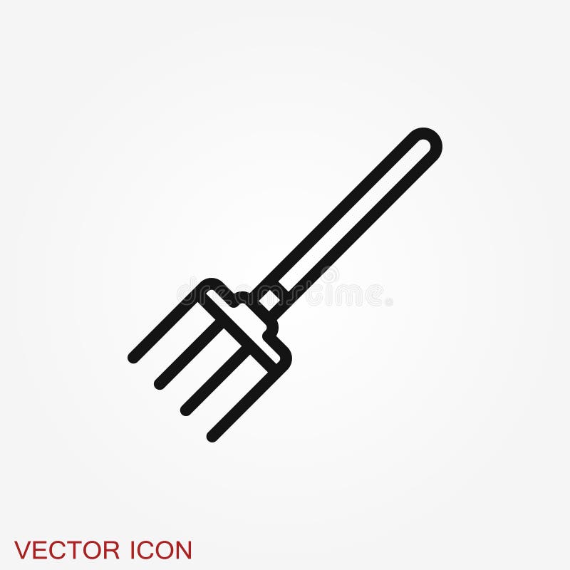 Pitchfork Icon in Flat Style Isolated on Background. for Your Design ...