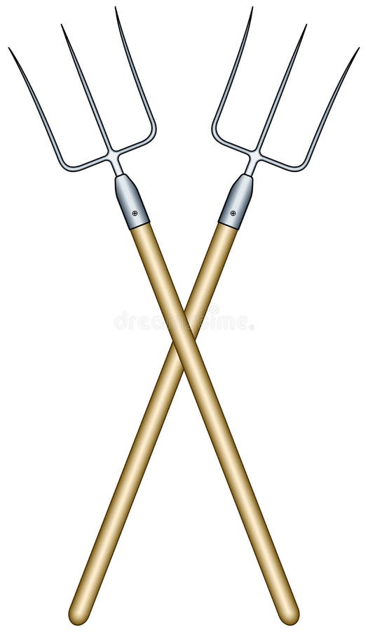 Pitchfork stock vector. Illustration of trident, vector - 59733395