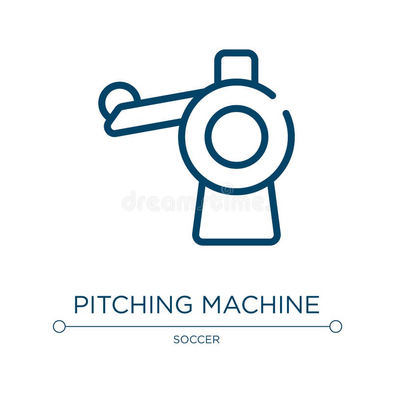 Pitching Machine Vector Line Icon. Simple Element Illustration. Pitching Machine Outline Icon ...