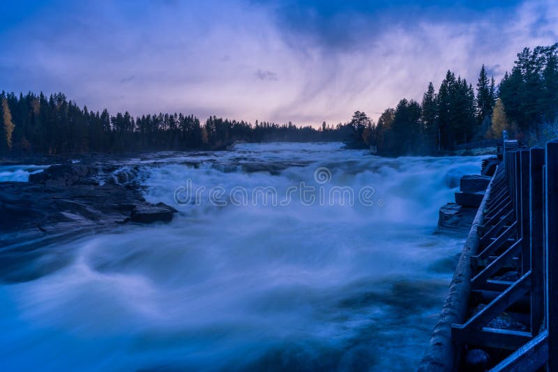 Pite river in Sweden stock photo. Image of water, sunset - 167995978