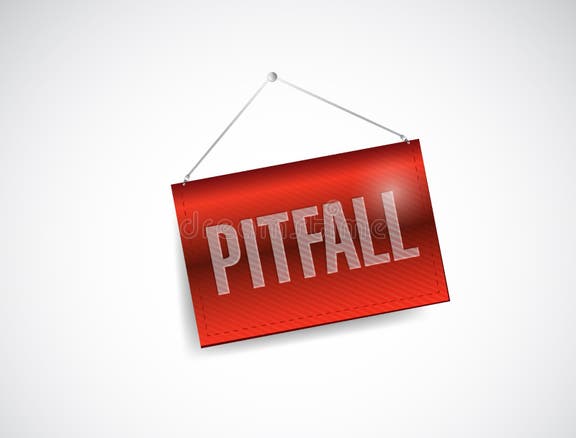 Pitfall Hanging Sign Illustration Design Stock Image - Image of holding ...