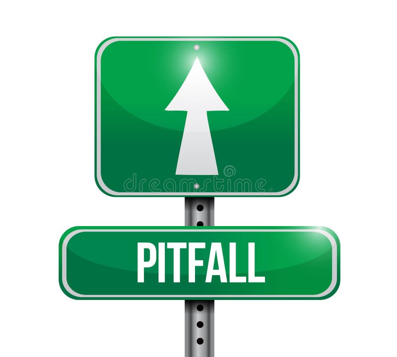 Pitfall Street Sign Illustration Design Stock Illustration ...