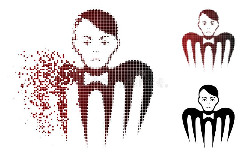 Pitiful Dust Pixelated Halftone Spectre Man Icon Stock Vector ...