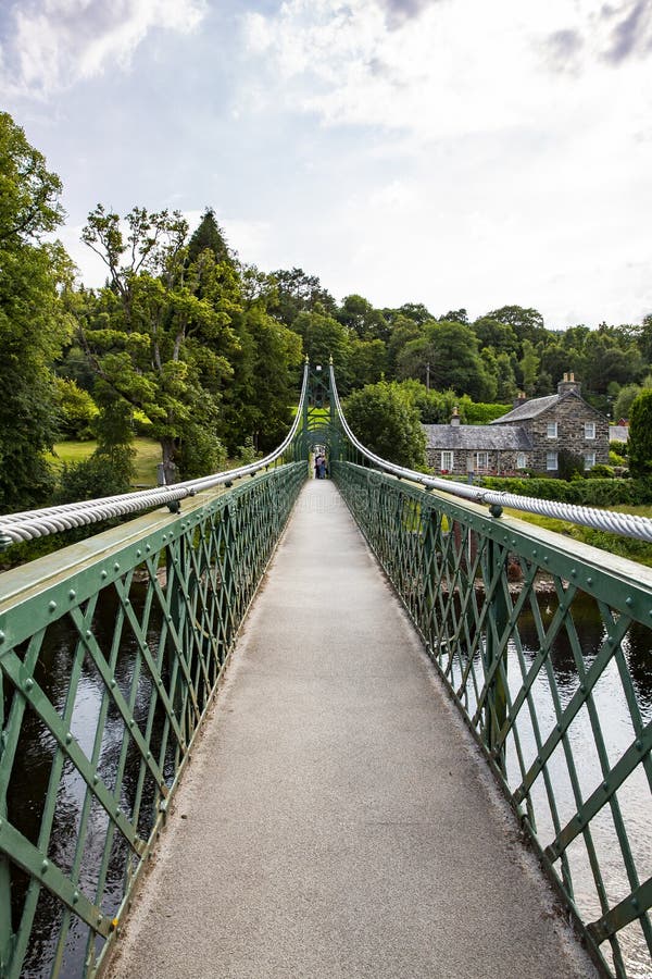 Pitlochry Bridge, the Iron Suspension Bridge Stock Image - Image of ...