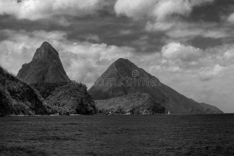 Pitons Scenic stock image. Image of horizon, scenic - 323440177