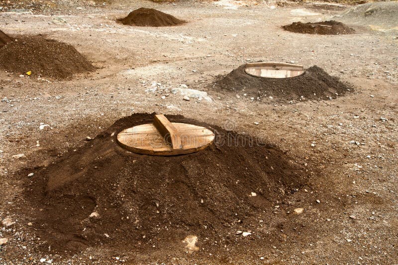 Pits for Cooking Using Heat from Underground Sources Stock Image ...