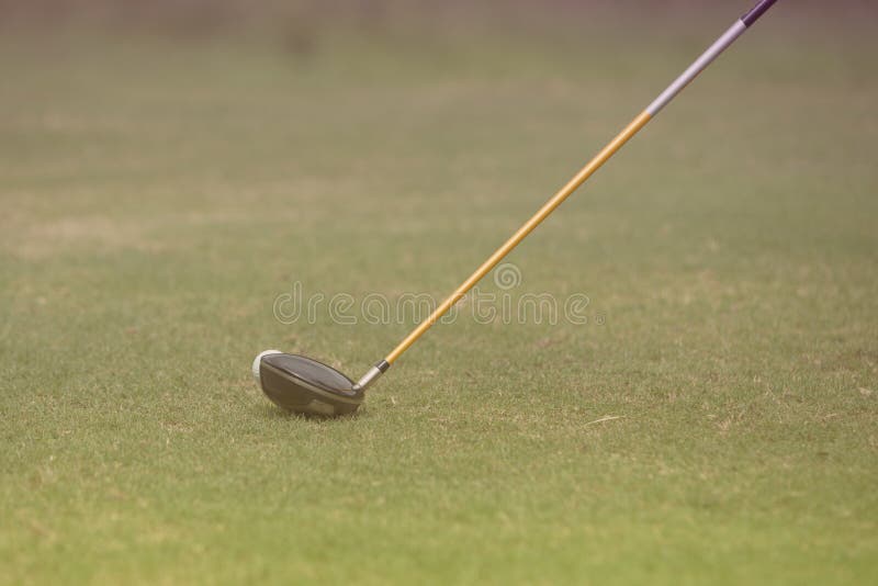 Pits with a Flat Grass for Golf. Stock Image - Image of caddie, close ...