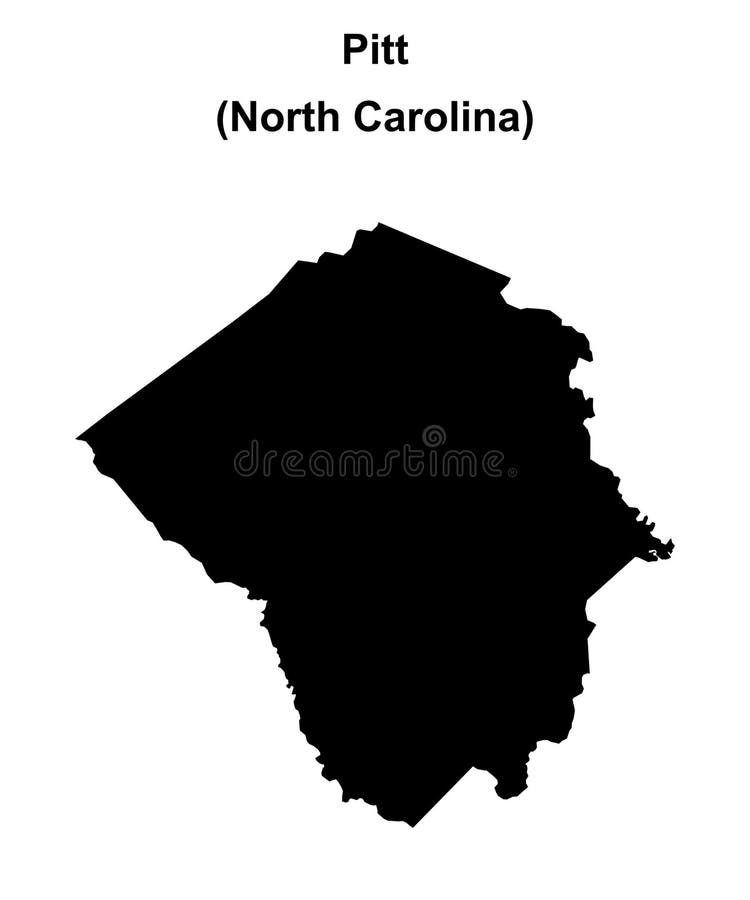 Pitt outline map stock vector. Illustration of detailed - 361723878