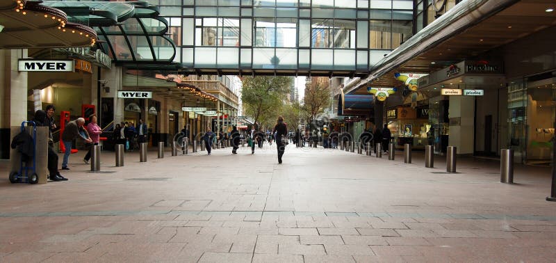 Pitt Street Shopping Mall Street Sydney Australia Editorial Photo ...