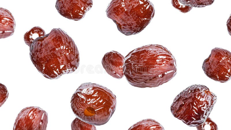 Dates Falling on White Background Stock Image - Image of diet, dietary ...