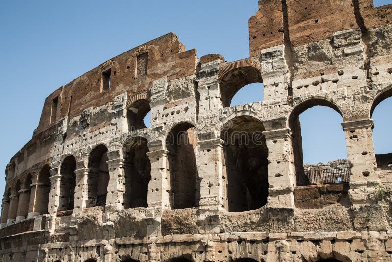Pitted Exterior of Ancient Coliseum Stock Photo - Image of travel ...