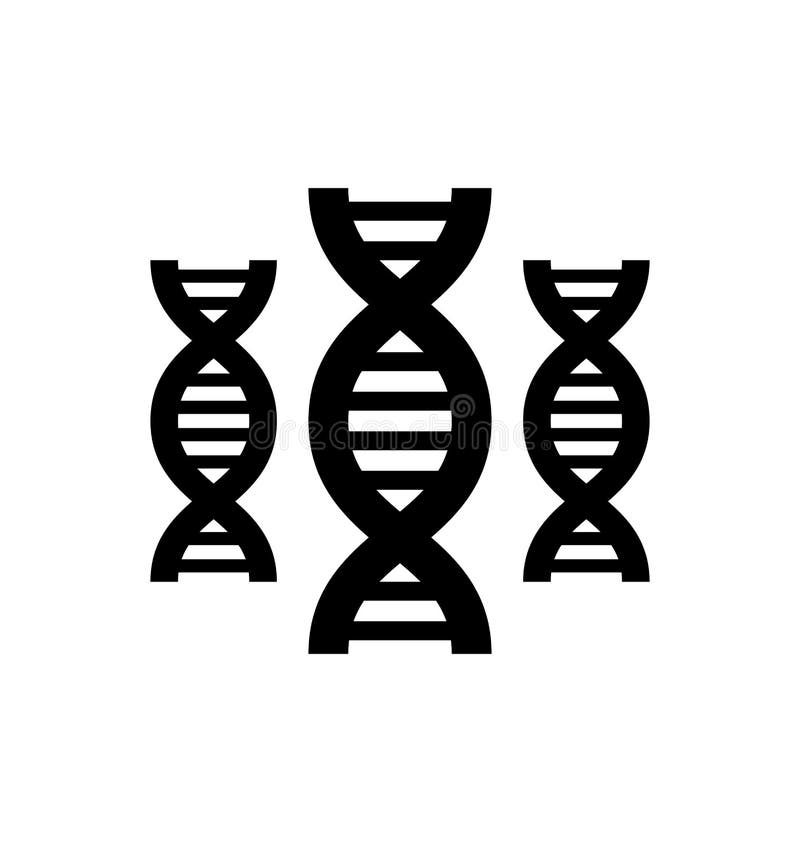 Pittogramma Del Simbolo Del DNA Isolato Illustrazione Vettoriale ...