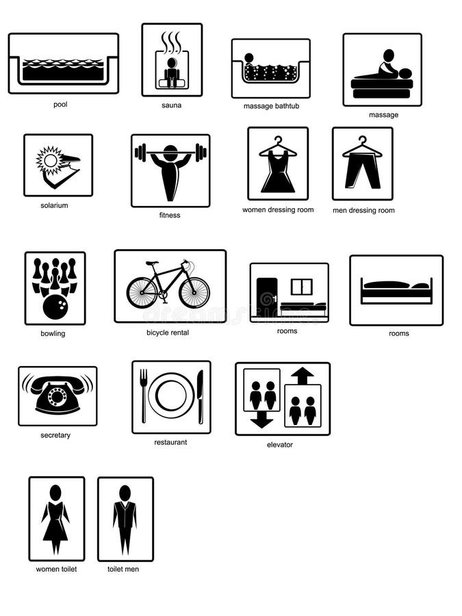 Pittogrammi illustrazione vettoriale. Illustrazione di segretaria ...