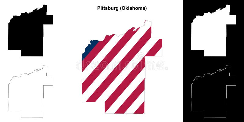 Pittsburg outline map stock illustration. Illustration of silhouette ...