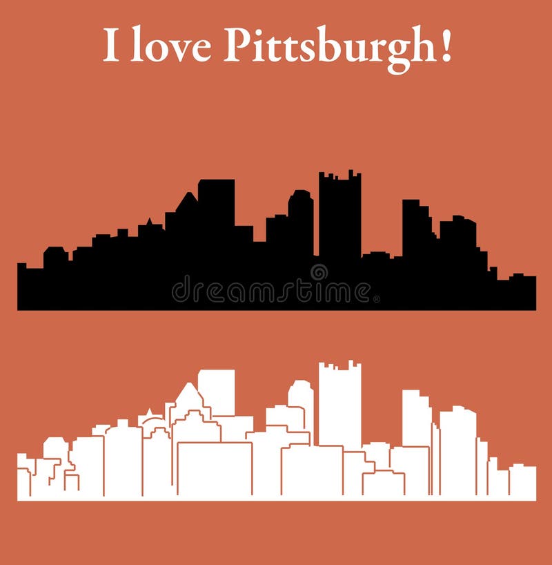 Pittsburg, Pennsylvania City Silhouette Stock Vector - Illustration of ...