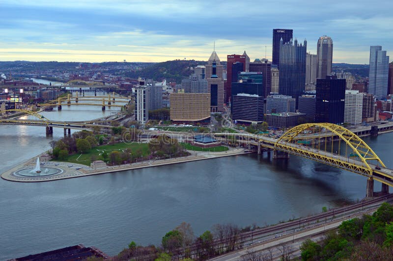 Pittsburgh at the Confluence of the Rivers Editorial Photography ...