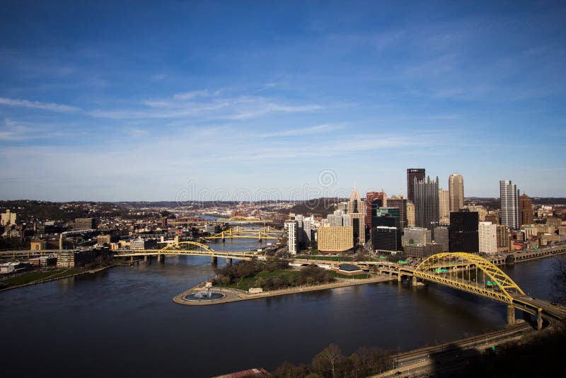 View of Downtown Pittsburgh, Pennsylvania from the Duquesne Incline ...