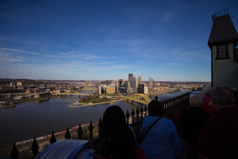 View of Downtown Pittsburgh, Pennsylvania from the Duquesne Incline ...