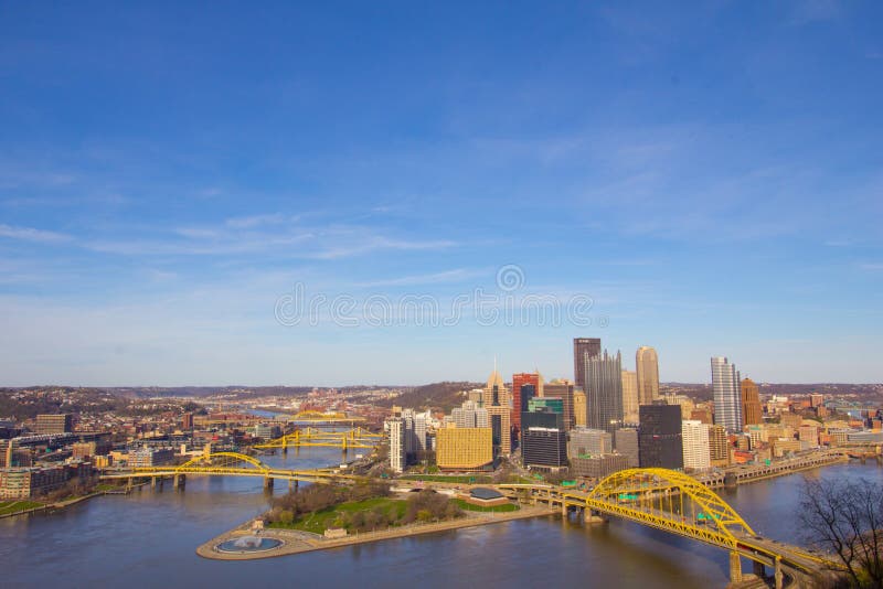 View of Downtown Pittsburgh, Pennsylvania from the Duquesne Incline ...