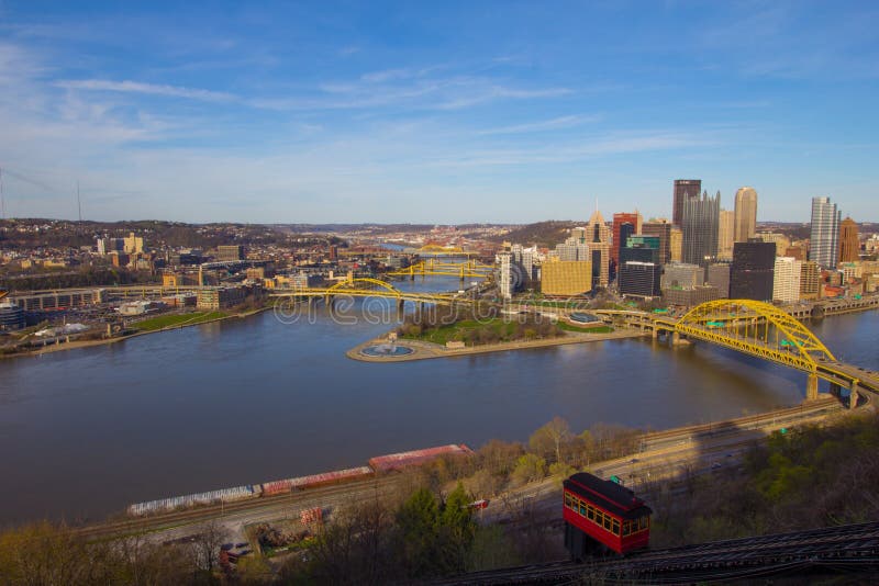 View of Downtown Pittsburgh, Pennsylvania from the Duquesne Incline ...