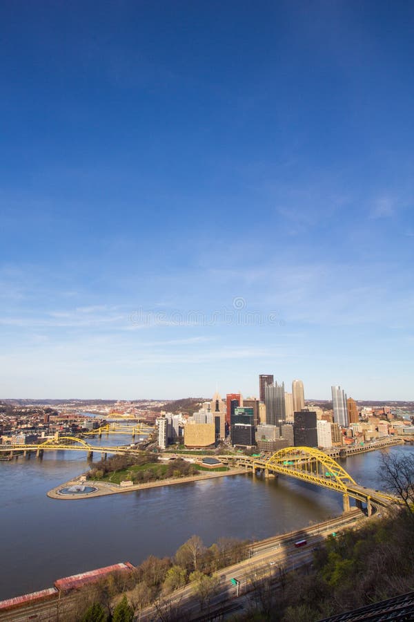 View of Downtown Pittsburgh, Pennsylvania from the Duquesne Incline ...