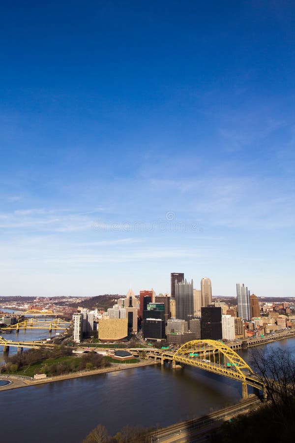 View of Downtown Pittsburgh, Pennsylvania from the Duquesne Incline ...