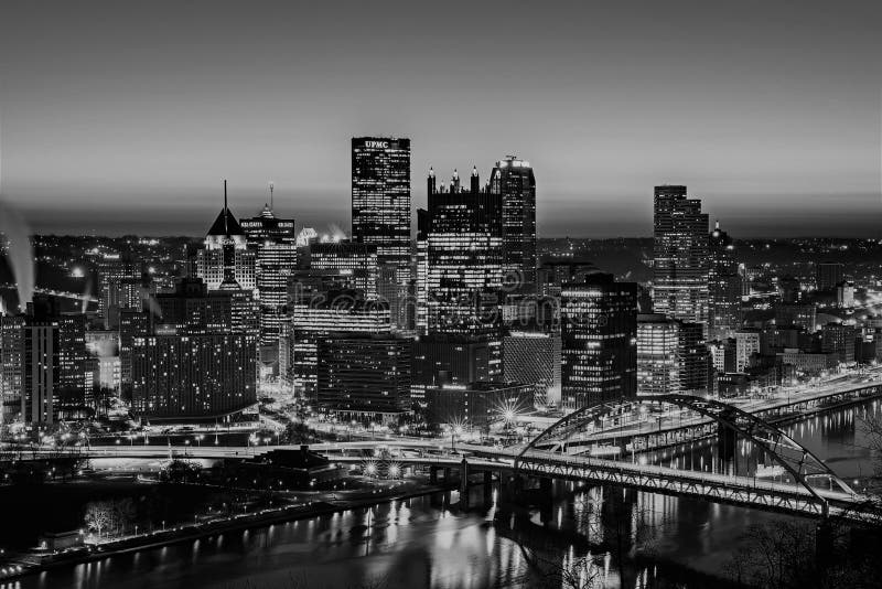 Pittsburgh Pennsylvania City Skyline at Sunrise Stock Image - Image of ...