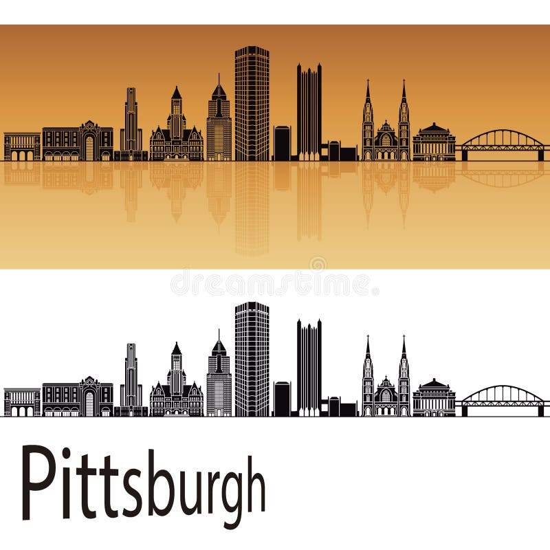 Pittsburgh V2 skyline stock vector. Illustration of cityscape - 89362363