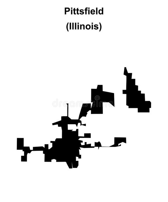 Pittsfield outline map stock vector. Illustration of shape - 387247607
