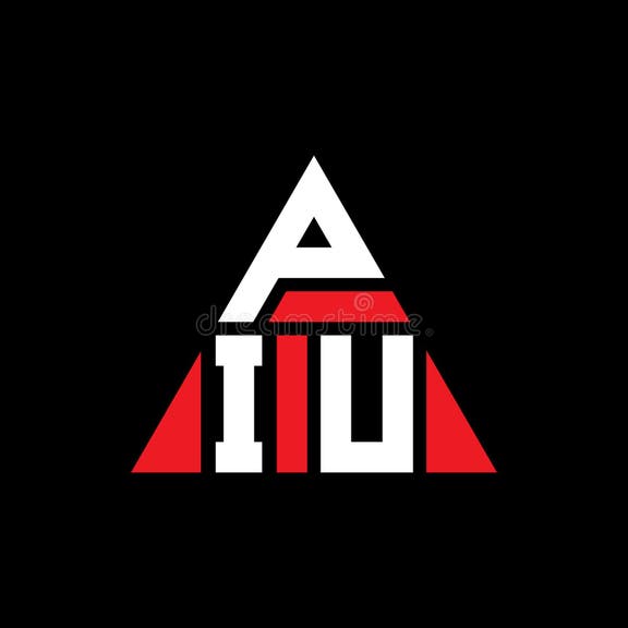 PIU Triangle Letter Logo Design with Triangle Shape. PIU Triangle Logo ...