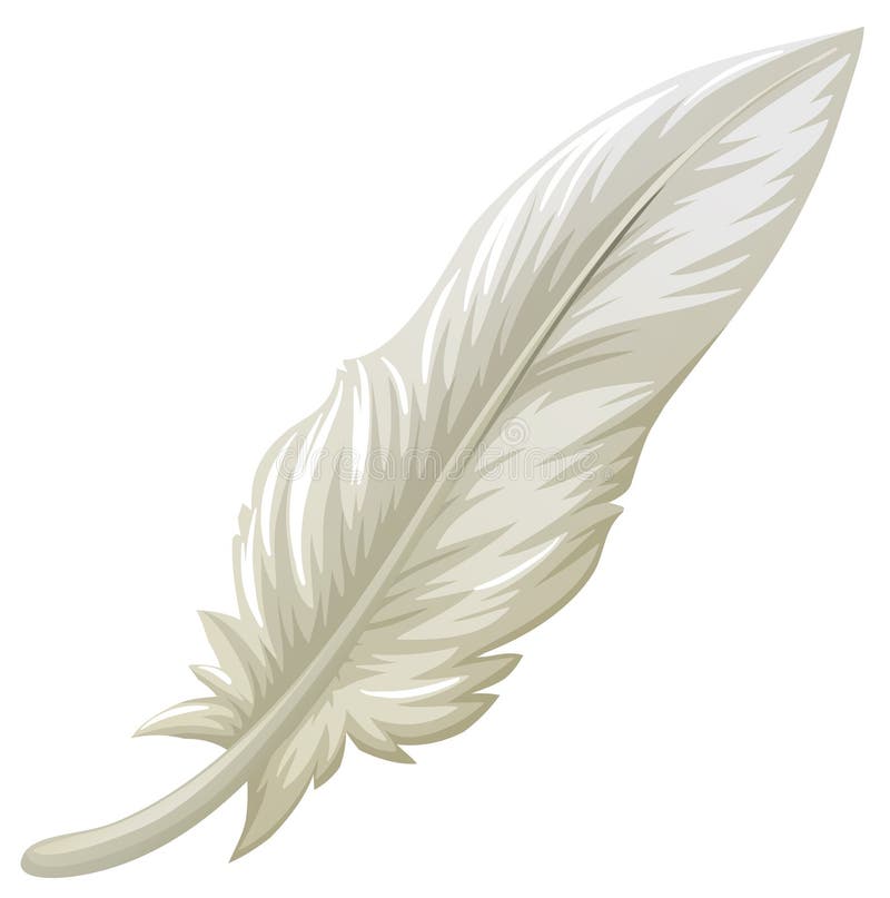 Una piuma da solo illustrazione vettoriale. Illustrazione di angelo ...