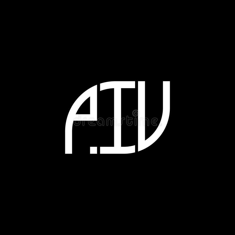 PIV Letter Logo Design on Black Background.PIV Creative Initials Letter ...
