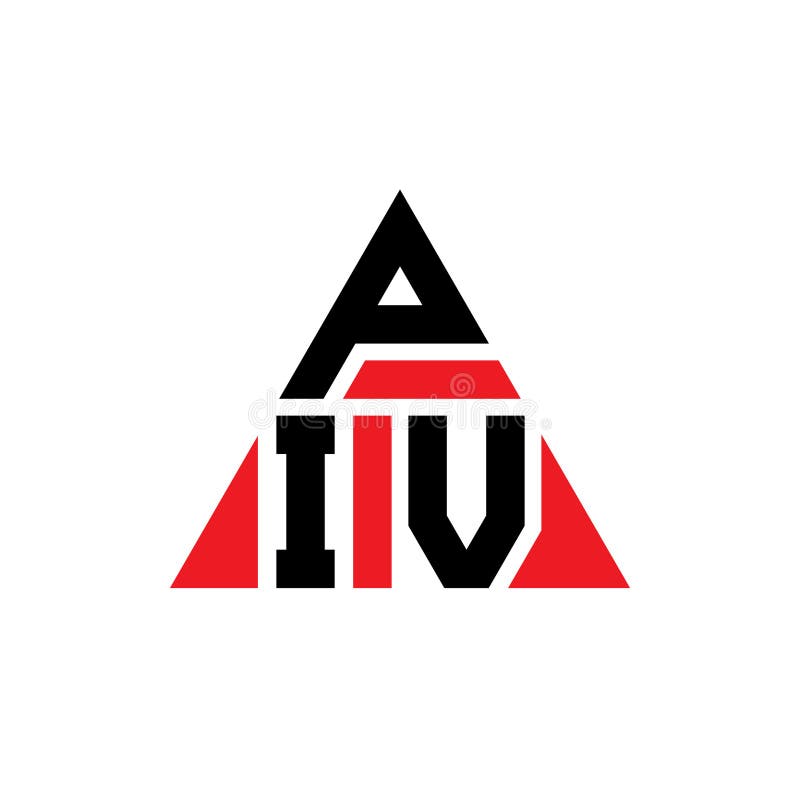 PIV Triangle Letter Logo Design with Triangle Shape. PIV Triangle Logo ...