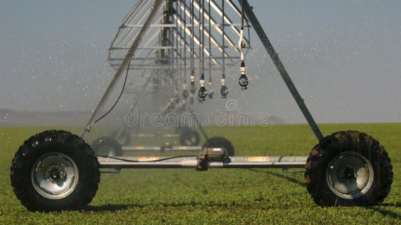 Pivot Irrigation on a Vegetable Field Stock Video - Video of green ...