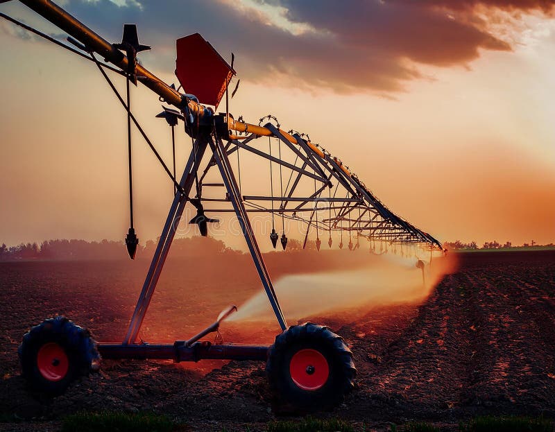 Pivot. Modern irrigation stock illustration. Illustration of irrigation ...