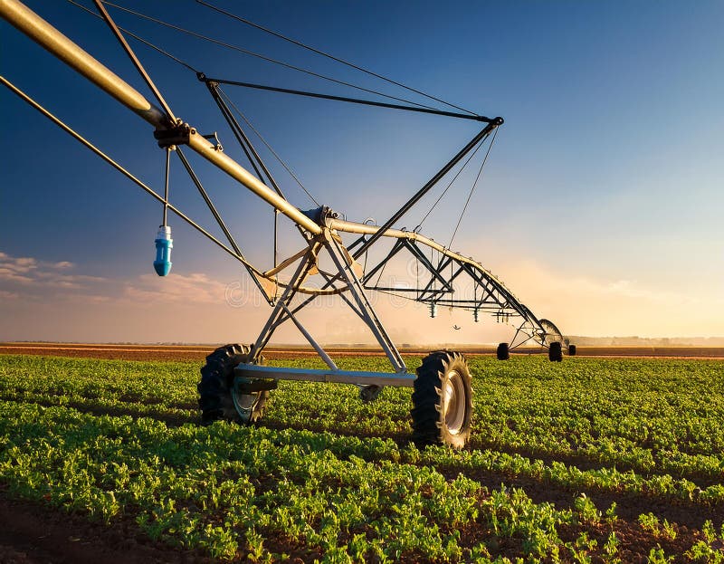 Pivot. Modern irrigation stock illustration. Illustration of farm ...