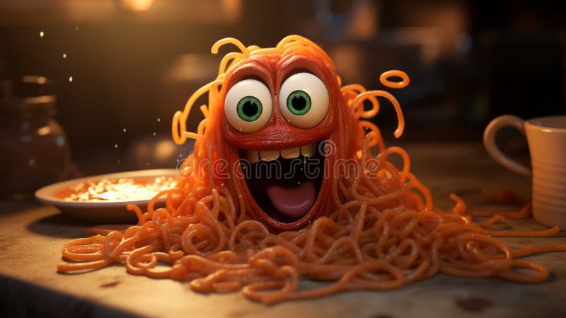 Pixar-inspired Animation: Joyful and Action-packed Spaghetti on the ...