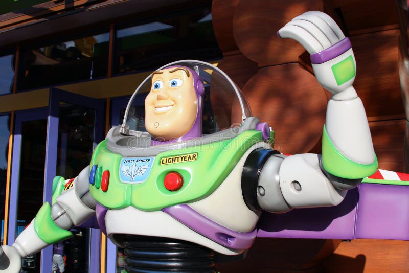 Pixar s Buzz Lightyear editorial photo. Image of statue - 20618906