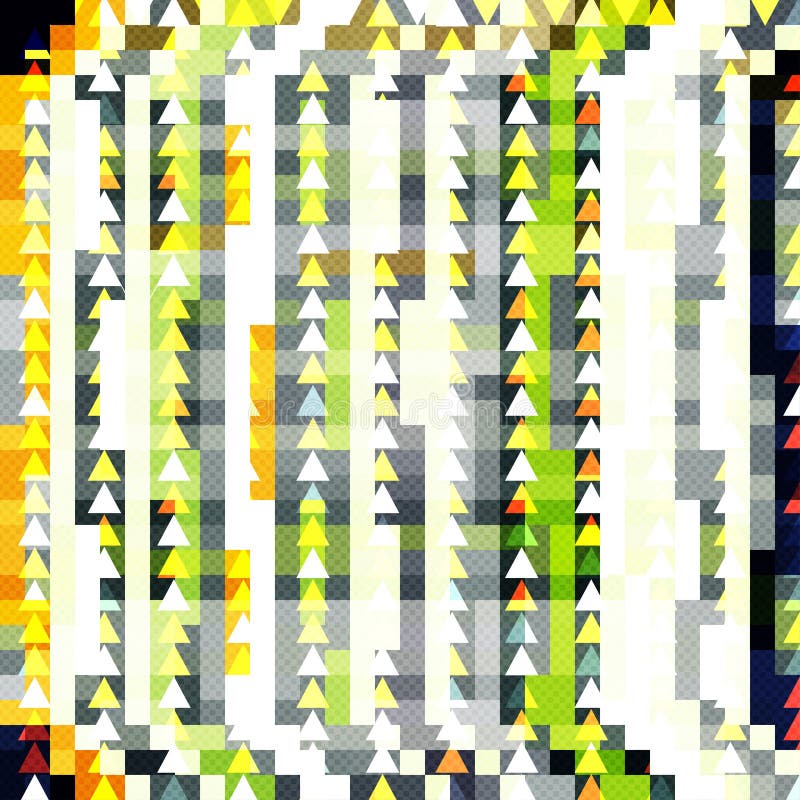 Pixel Geometric Background in Retro Style Seamless Pattern Vector ...