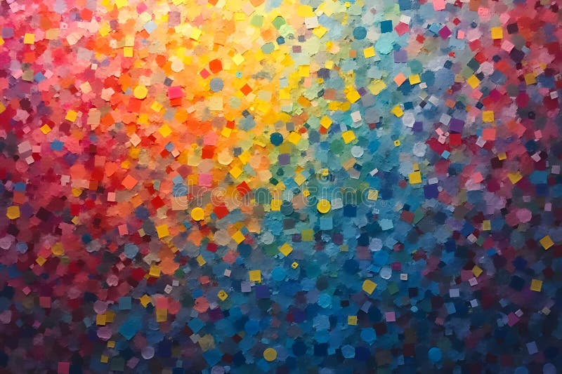 Pixel Abstract Rainbow Color Paint Tiles Pattern Art Mosaic Palette ...